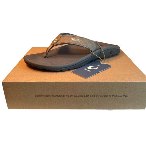 OluKai | Shoes | Olukai Mens Ohana Waterresistant Brown Flip Flops ...